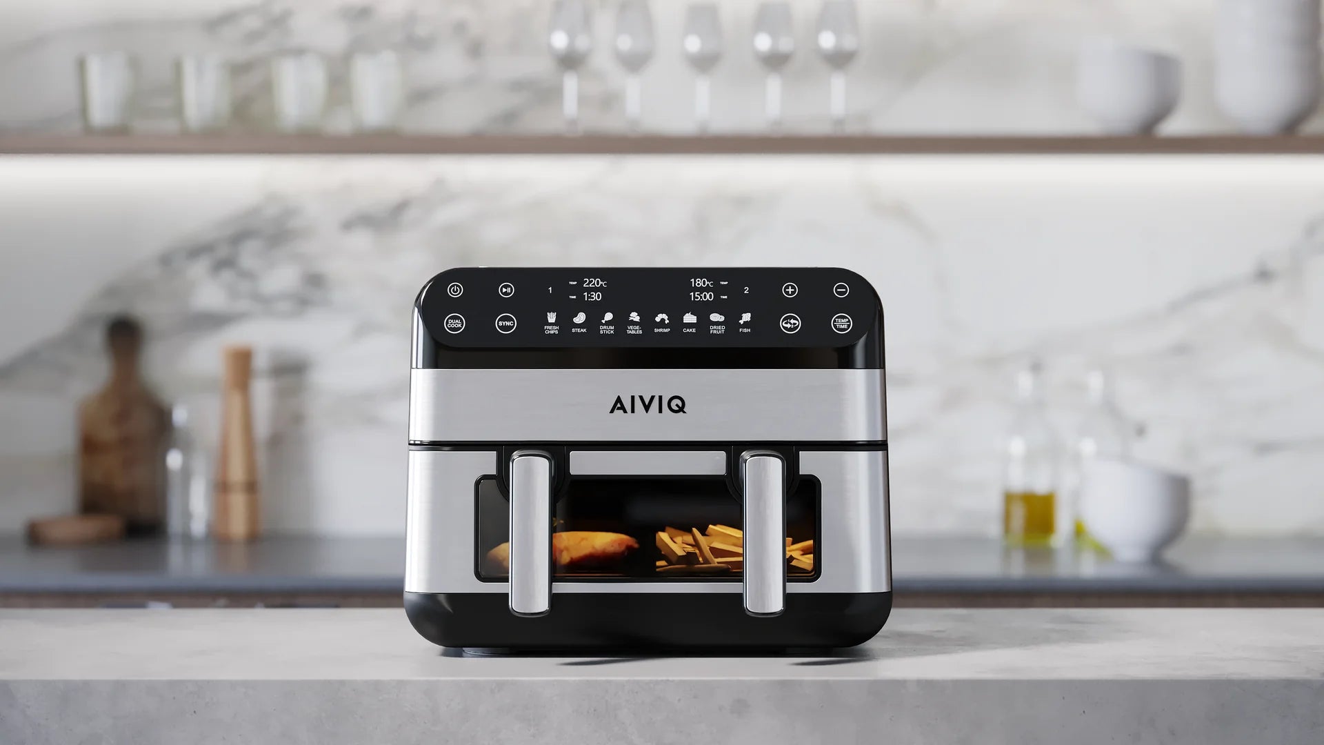 AIVIQ Premio AAF-D561 Airfryer – Smart madlavning med dual-zone ...